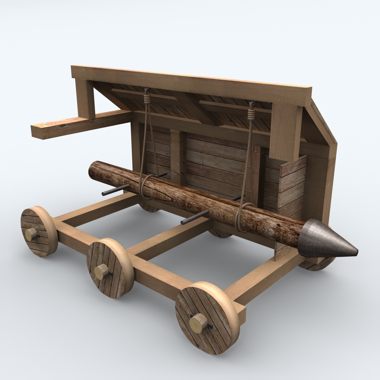 medieval ram siege weapons 3d model