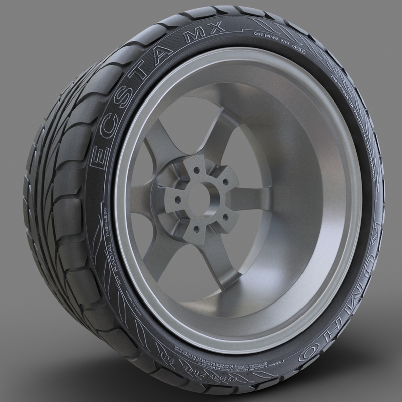 cars wheels 3d model