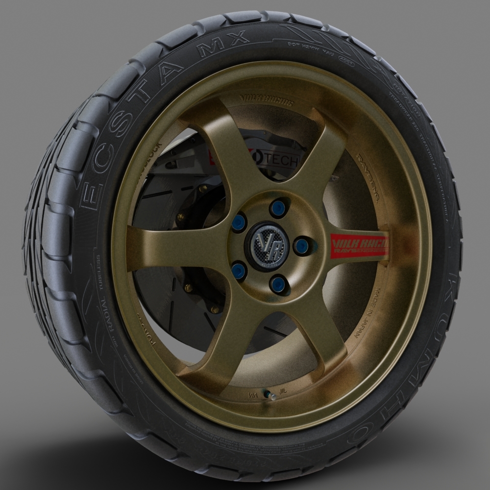 cars wheels 3d model