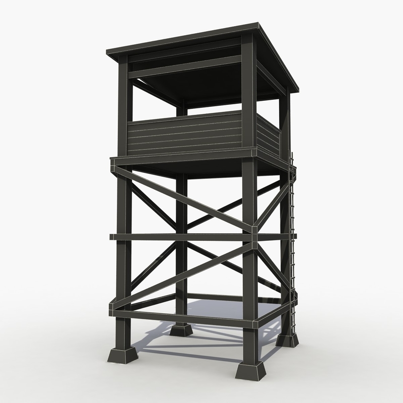 3d model guard tower