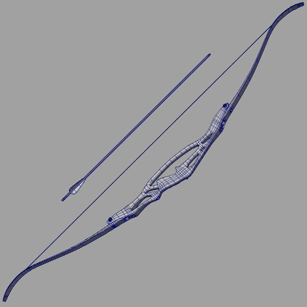 olympic recurve bow 3d model