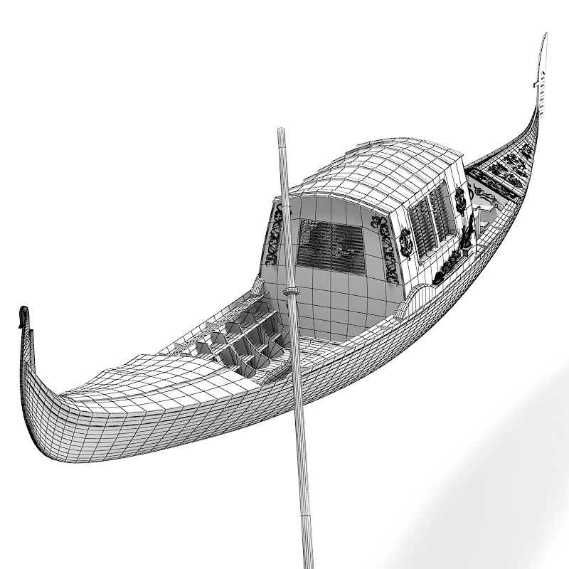 3d gondola boat model