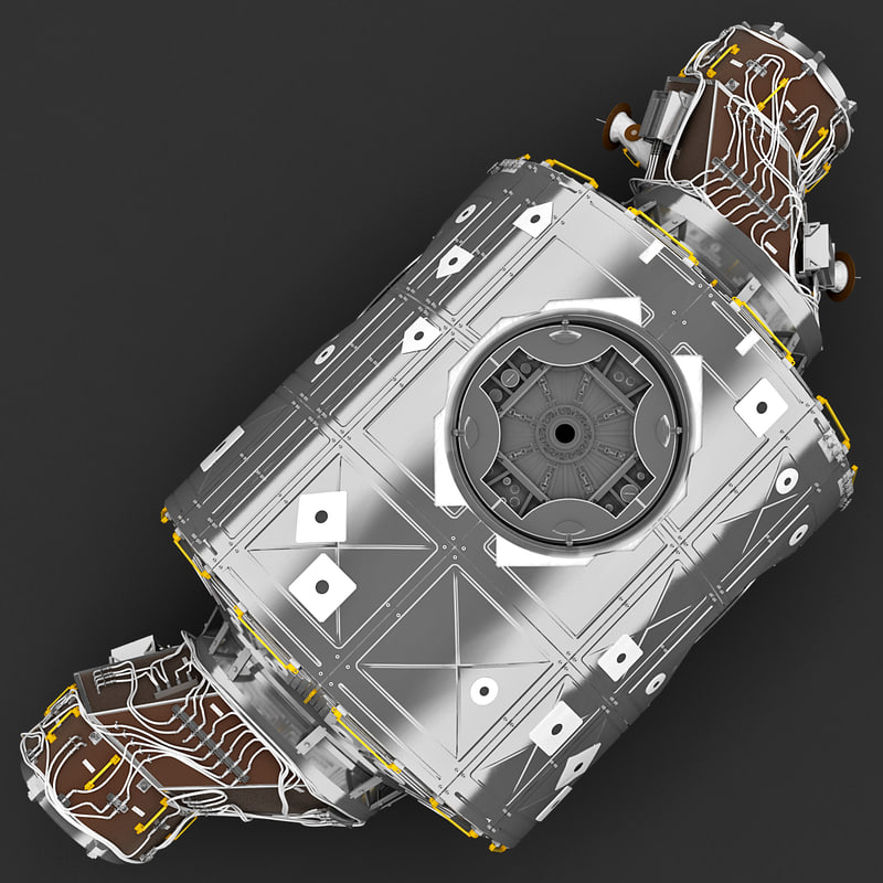 3d model of international space station unity
