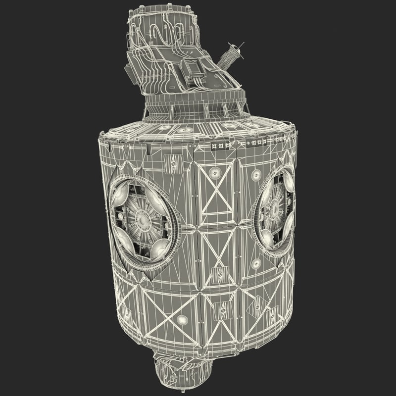 3d model of international space station unity
