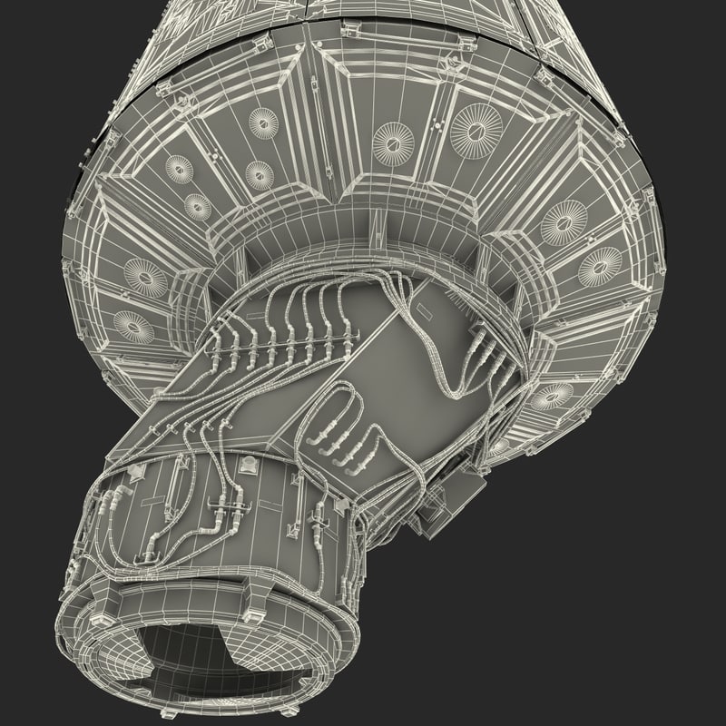 3d model of international space station unity