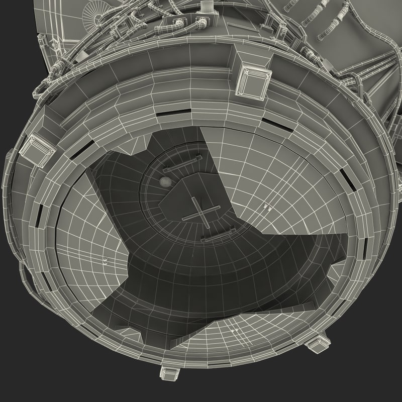 3d model of international space station unity
