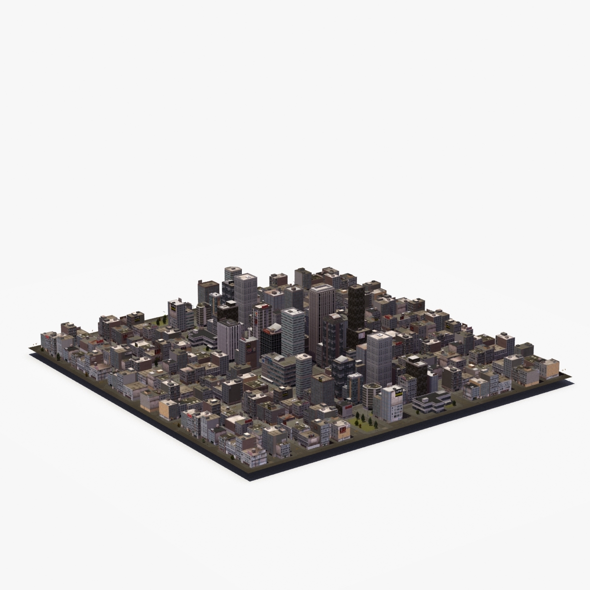 3d model of urban city rt