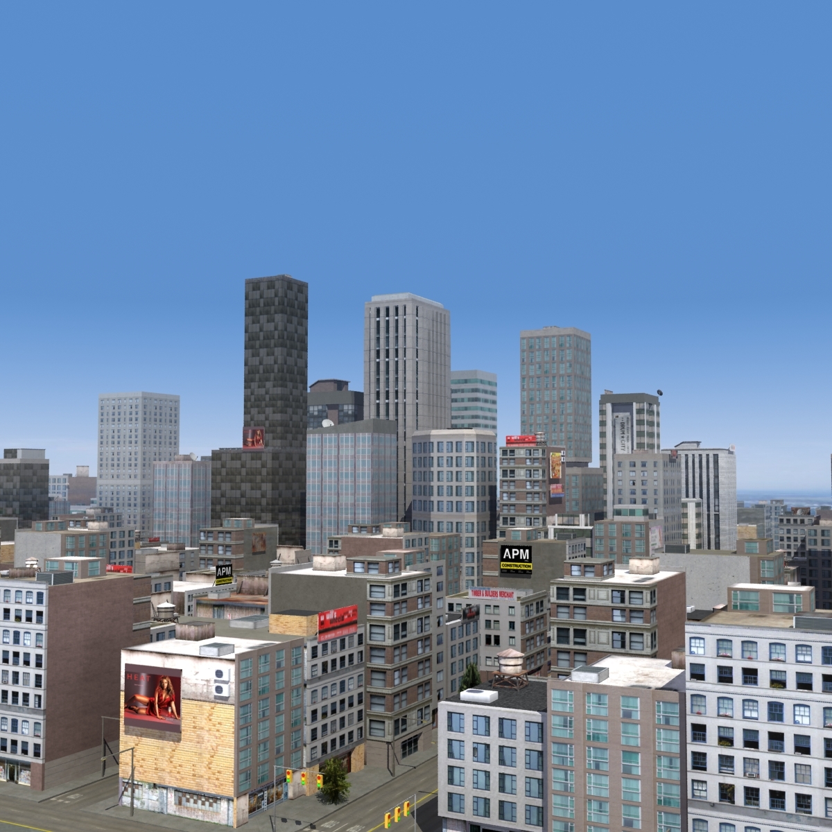 3d model of urban city rt