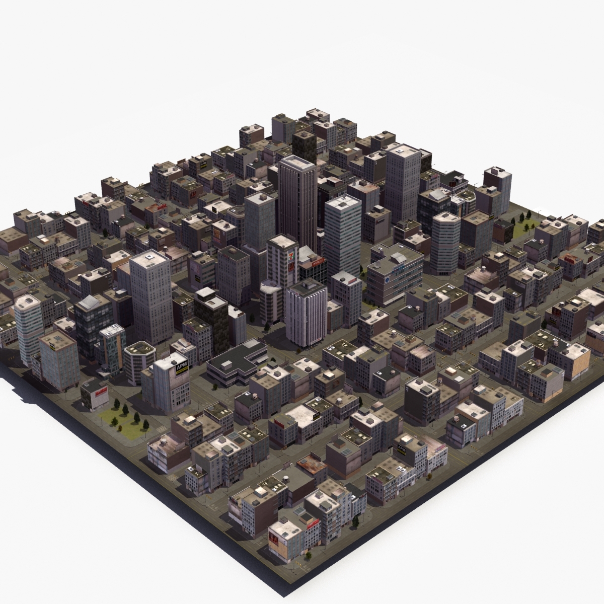 3d model of urban city rt