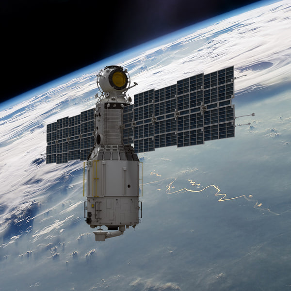 3d model space service module zvezda