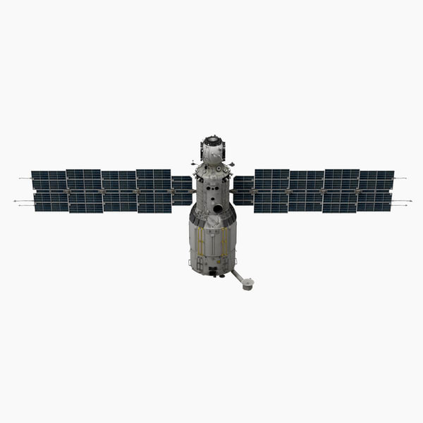 3d model space service module zvezda
