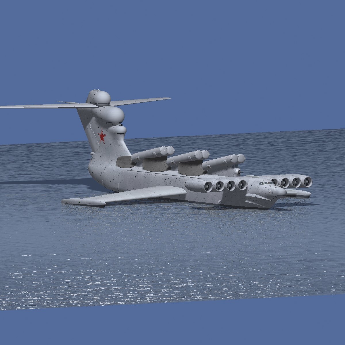 russian ekranoplan 3d model