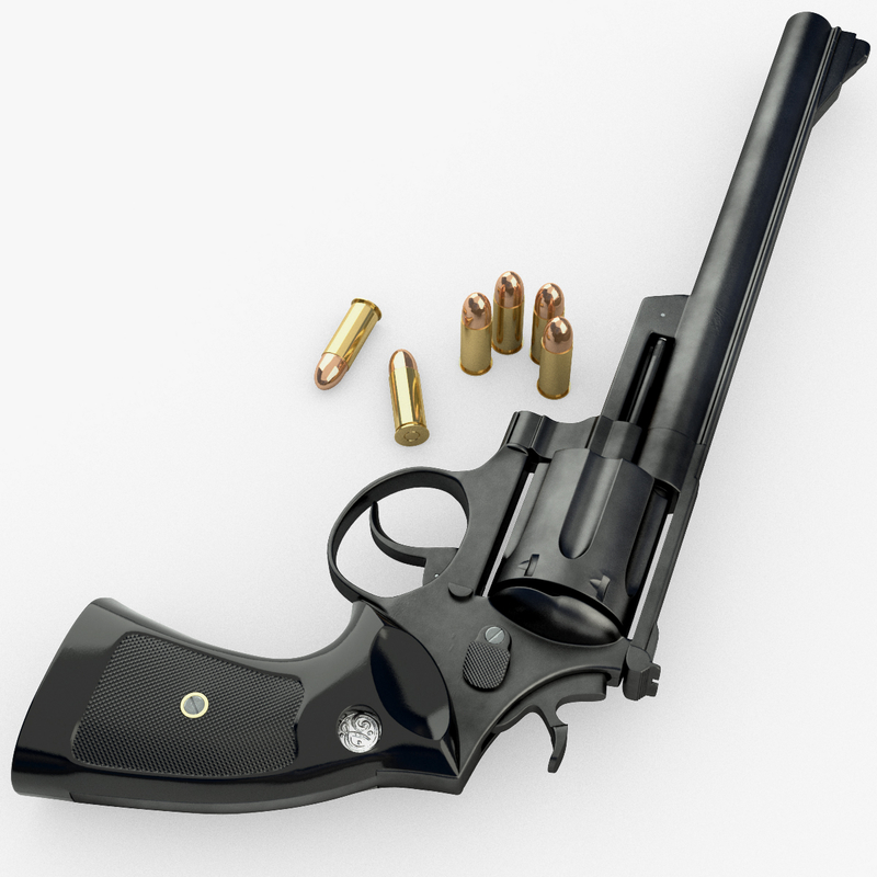 3d model magnum 44 revolver