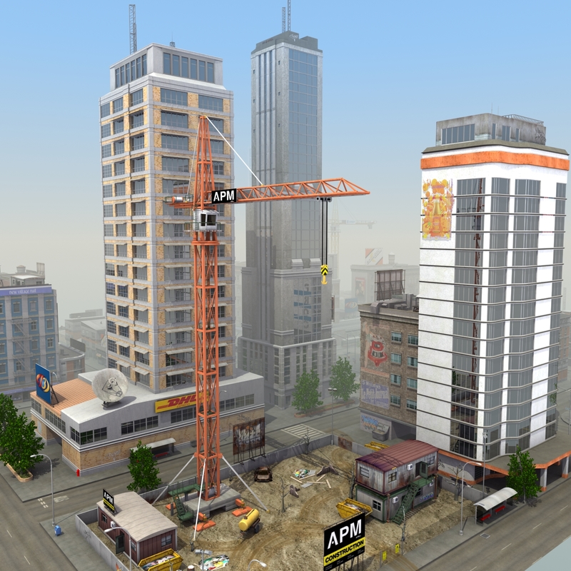 3d city buildings details 2012