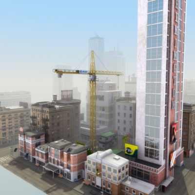 3d city buildings details 2012