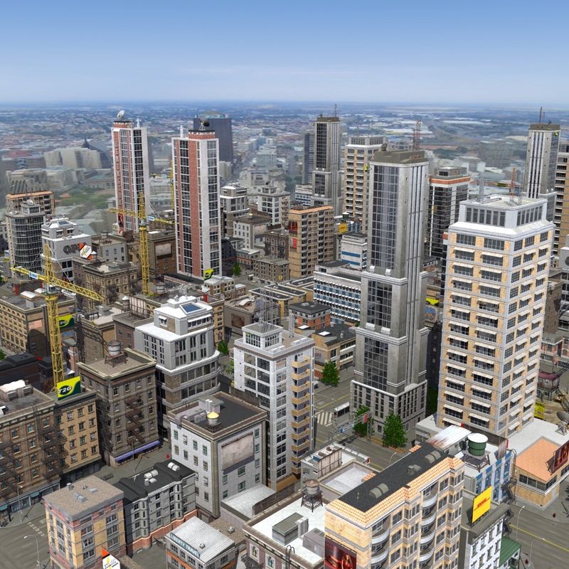 3d city buildings details 2012