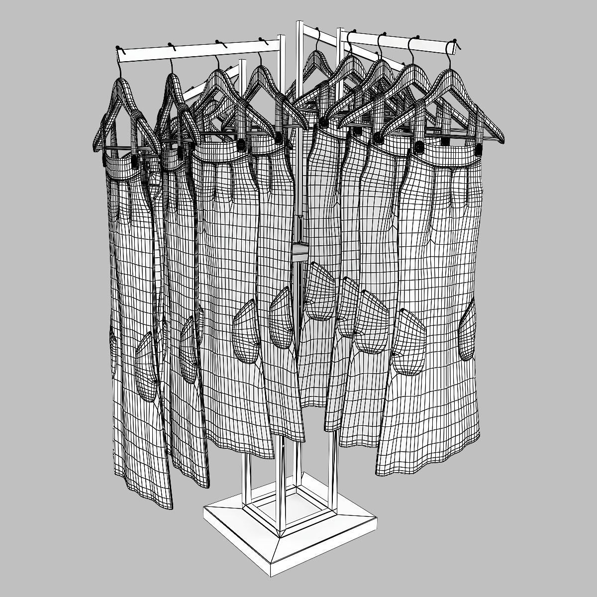 female dresses rack 3d model