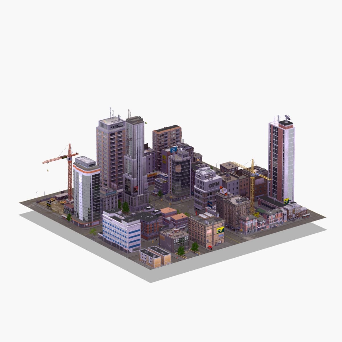 3d city buildings details 2012