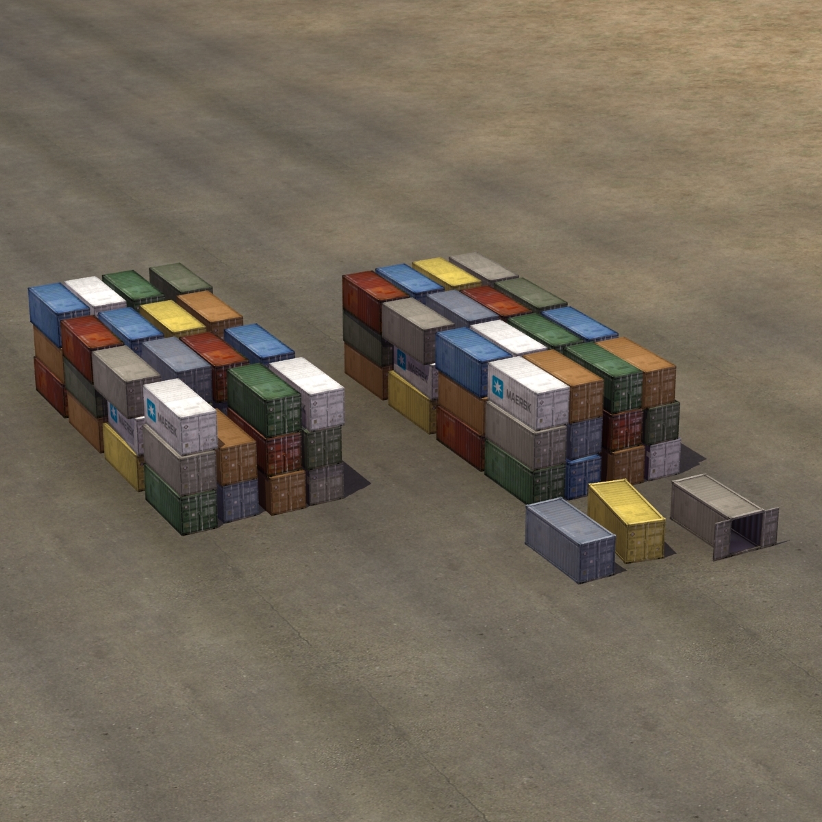 ISO Container Stack LW 3D-Modell - TurboSquid 654884