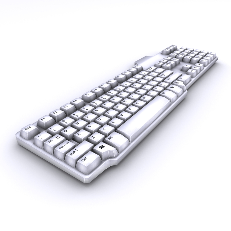 qwerty keyboard 3d model