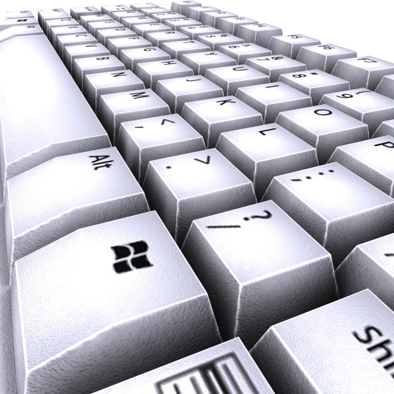 qwerty keyboard 3d model