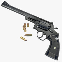 sci-fi rocket revolver 3d obj