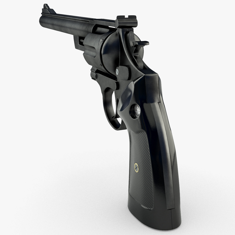 3d model magnum 44 revolver