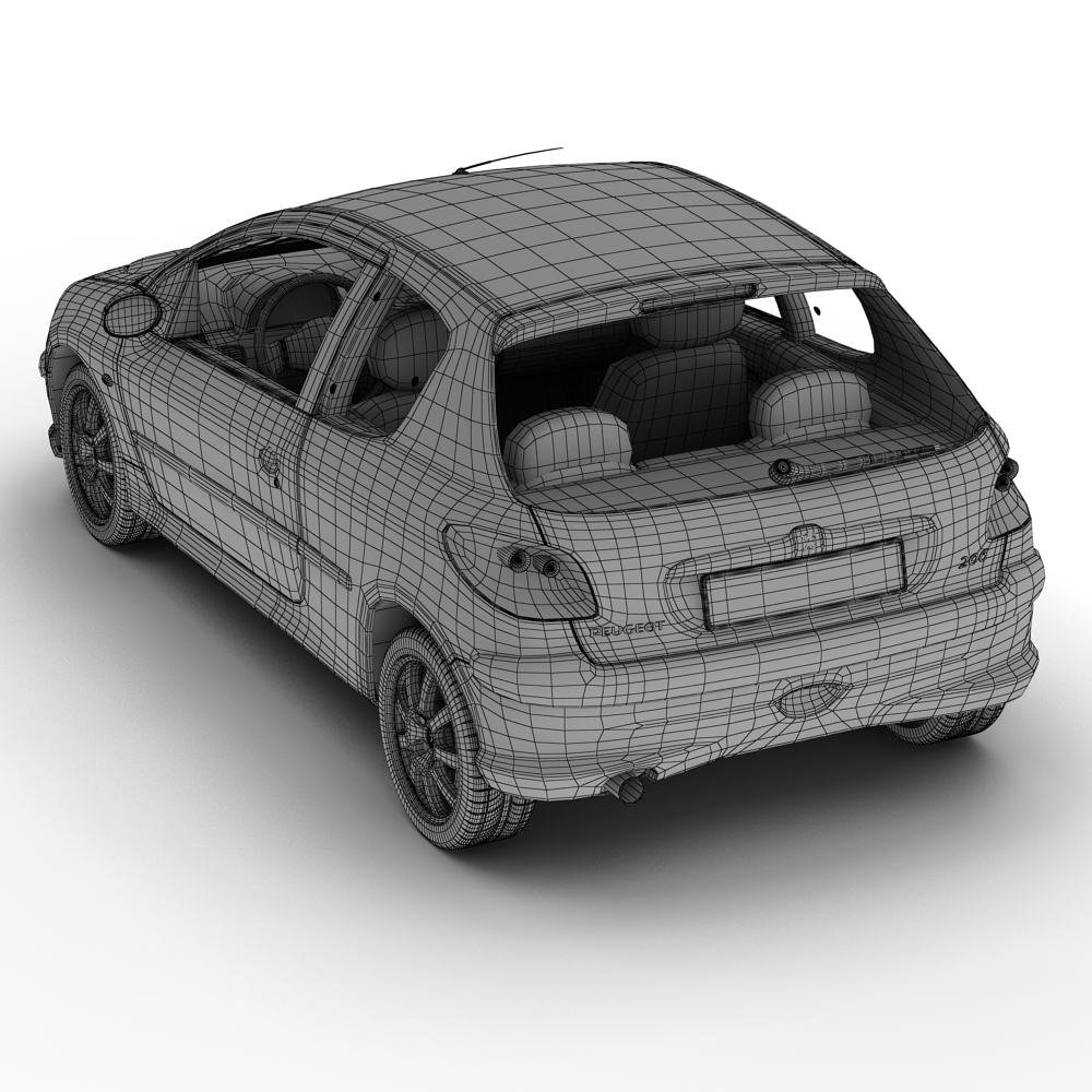 peugeot 206 6 3d model