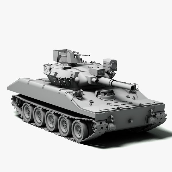 sheridan tank m551 3d model