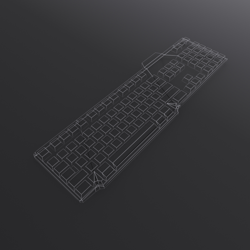 qwerty keyboard 3d model