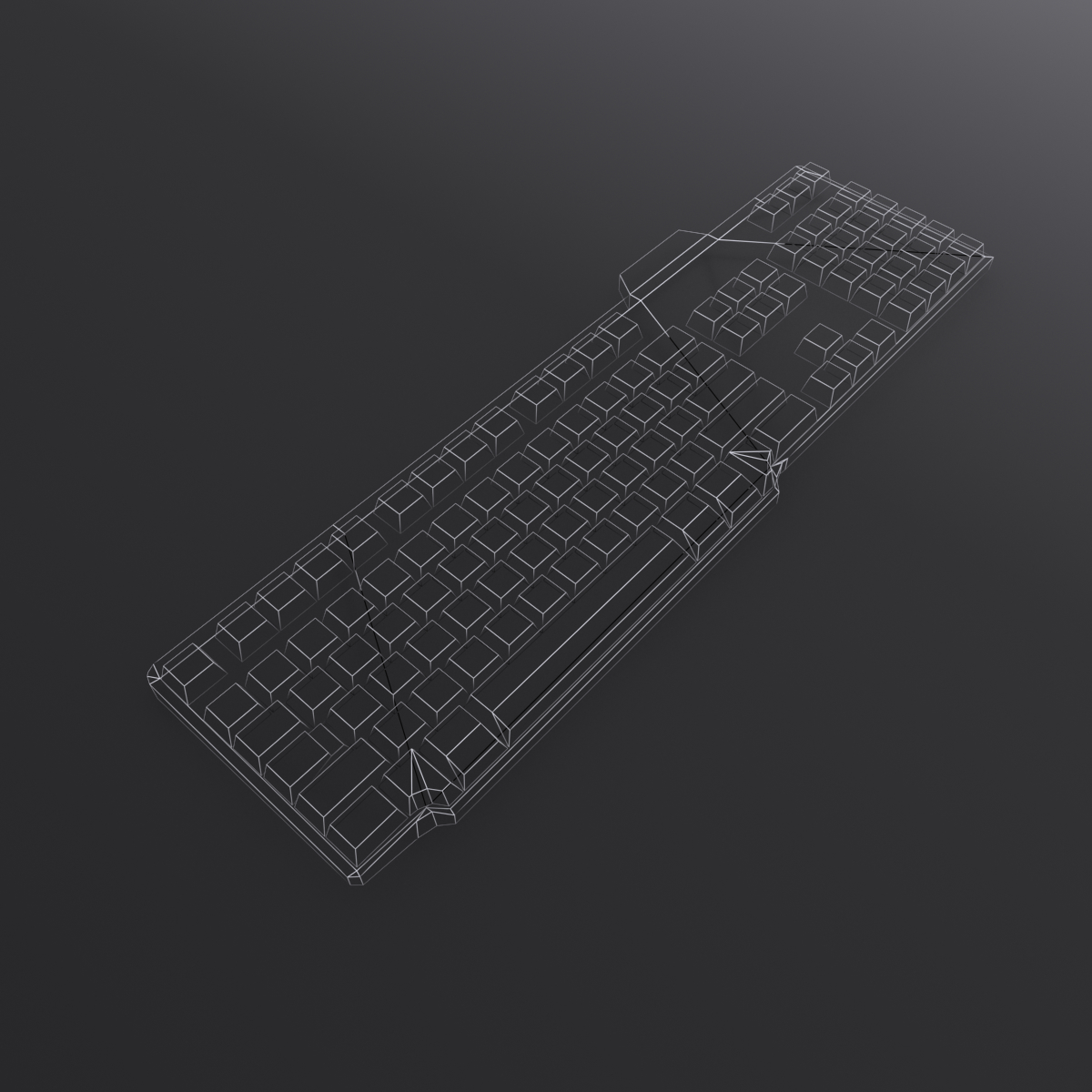qwerty keyboard 3d model