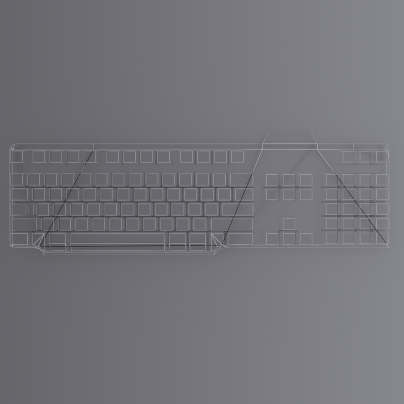 qwerty keyboard 3d model