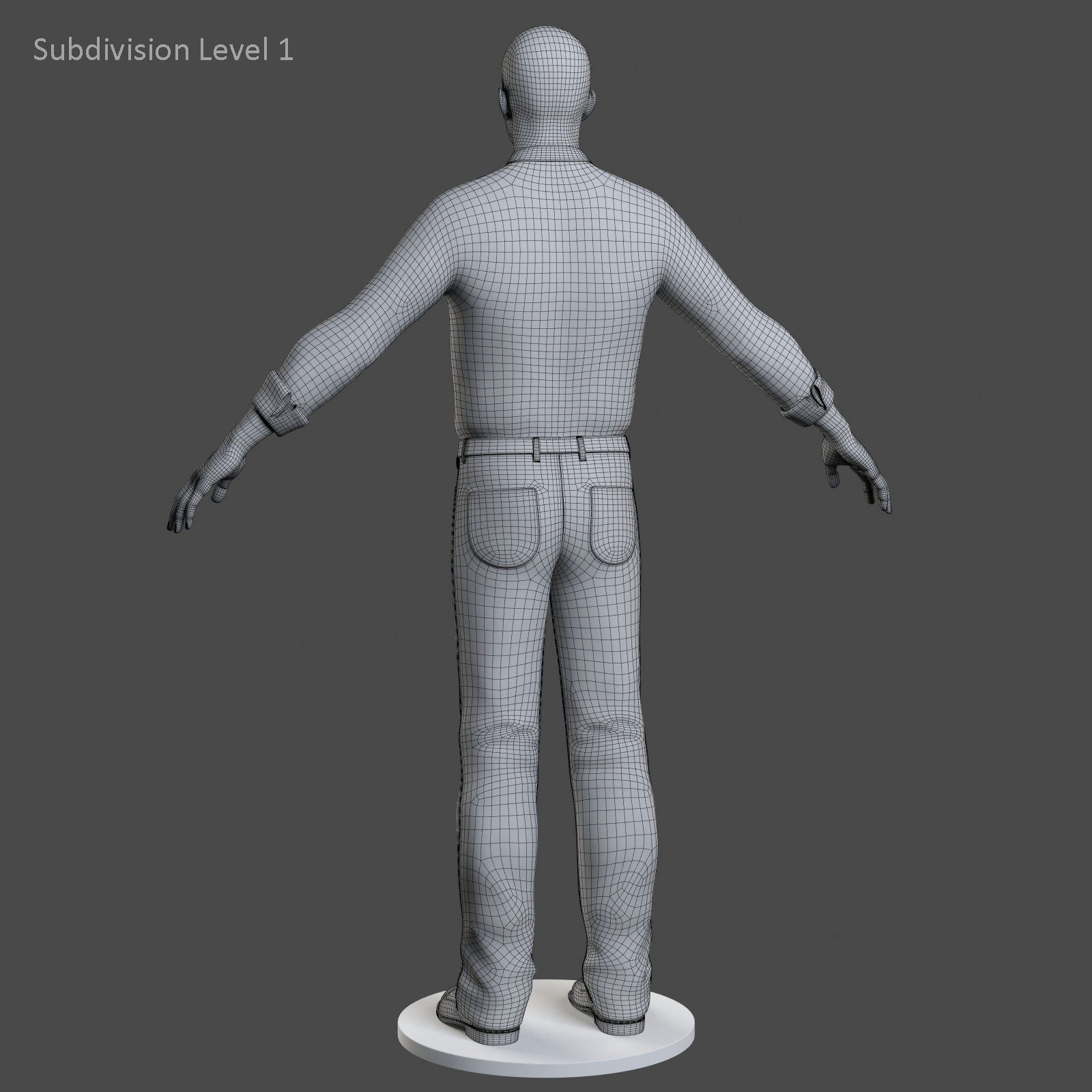 3d male character realistic hair model