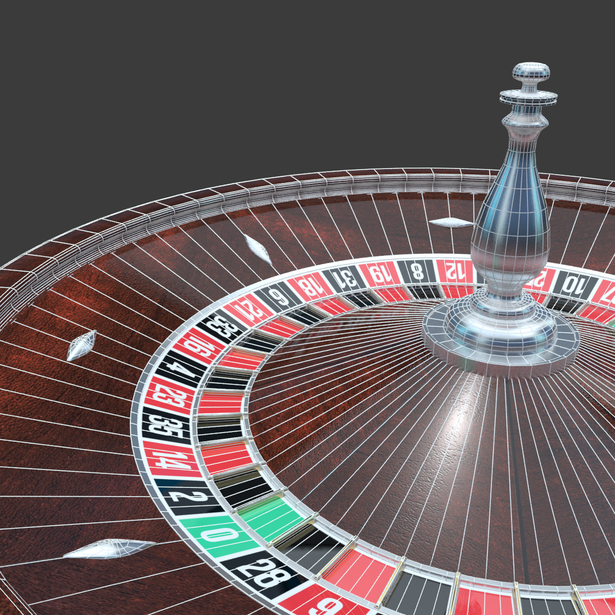 roulette wheel 3d model