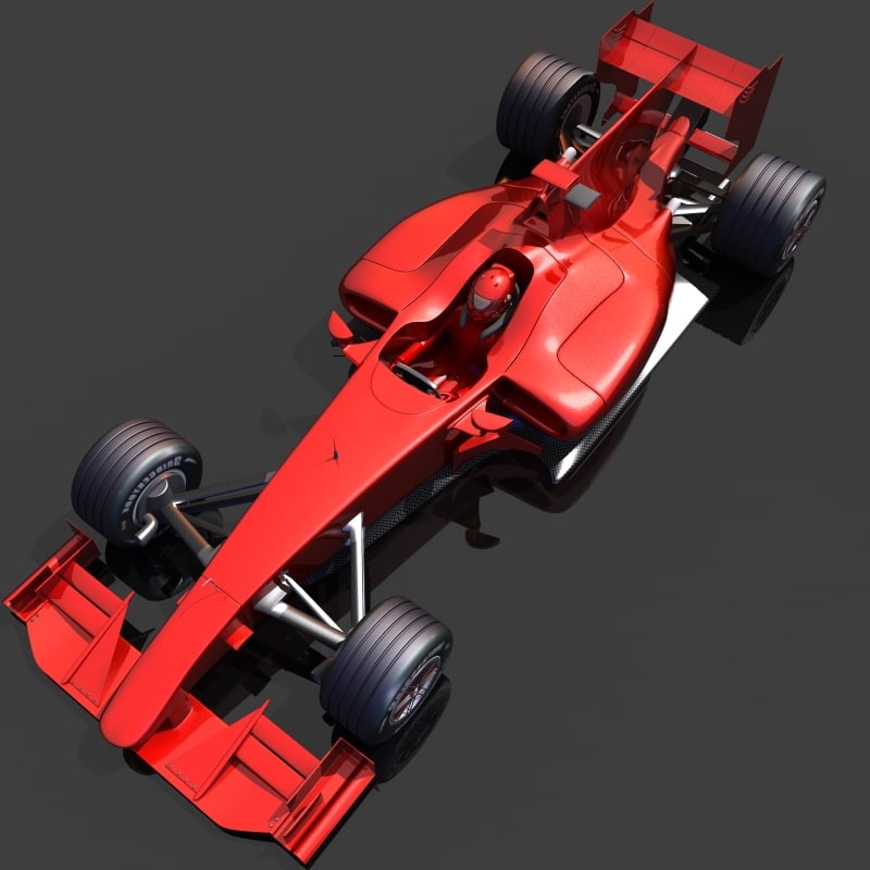 3d model of formula car