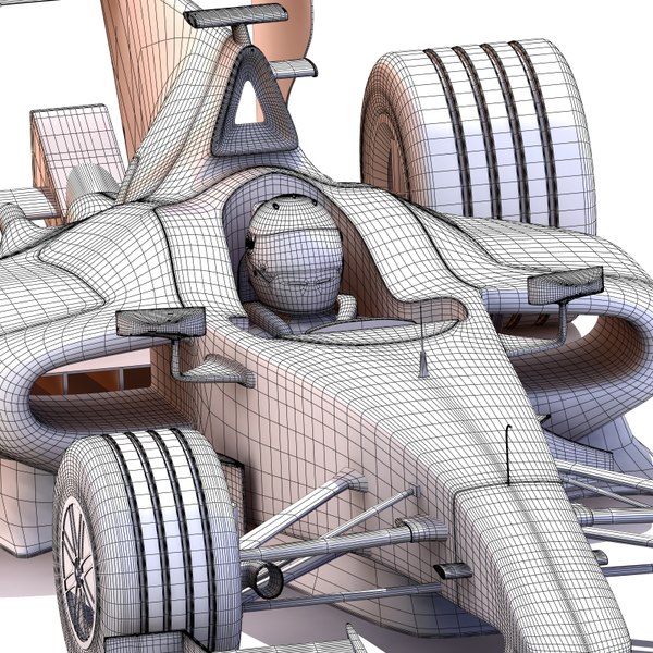 3d model of formula car
