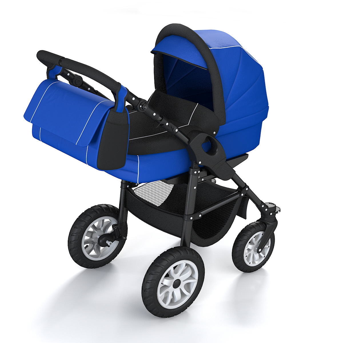 3d 3ds perambulator baby mother