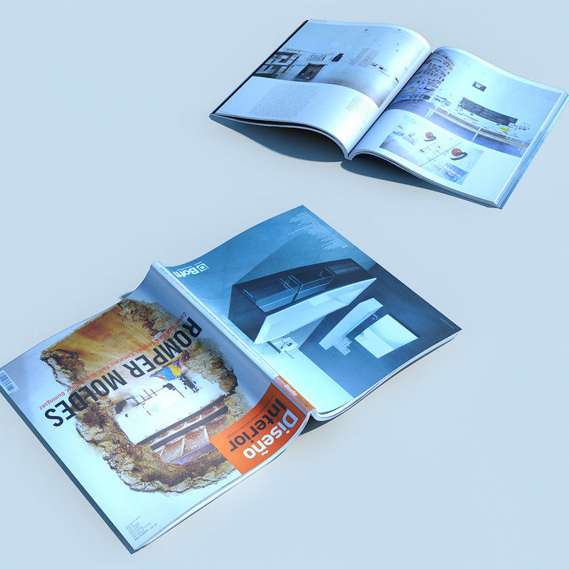 magazines pages 3d model