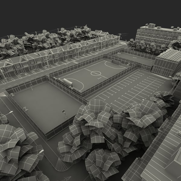 realistic hd city block 3d max