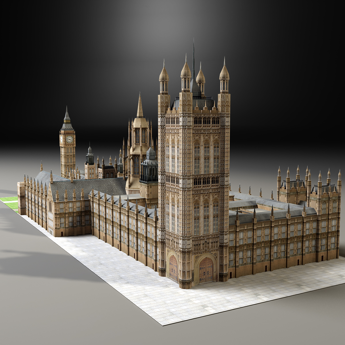 clock westminster 3d model