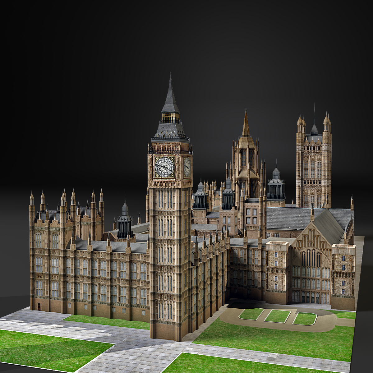 clock westminster 3d model