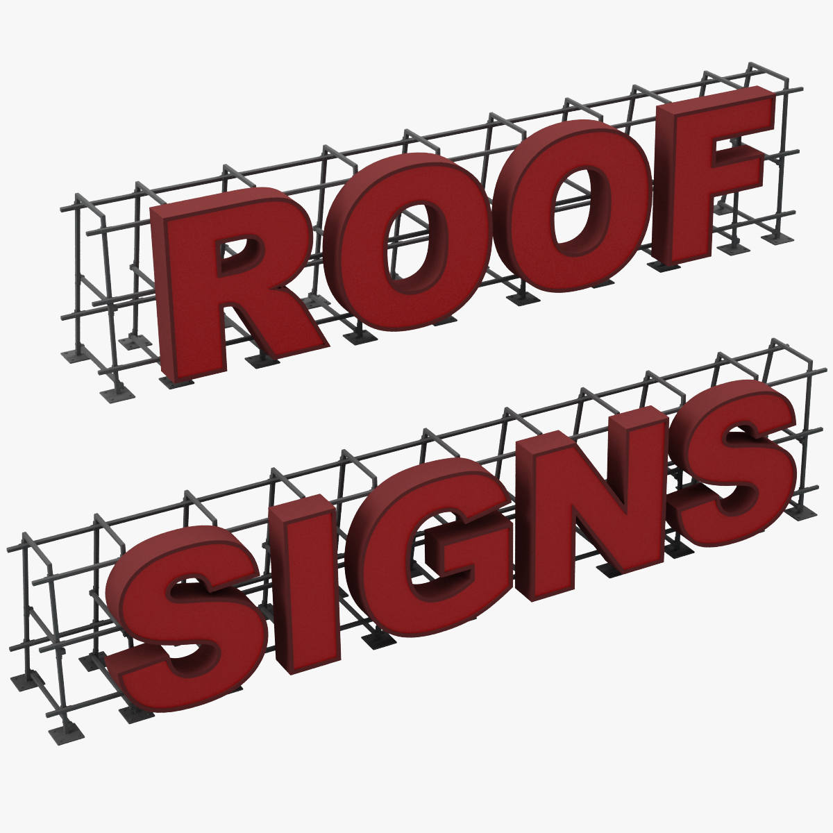 3d roof sign