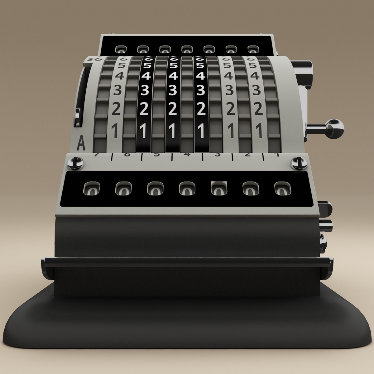 old adding machine resulta 3d 3ds
