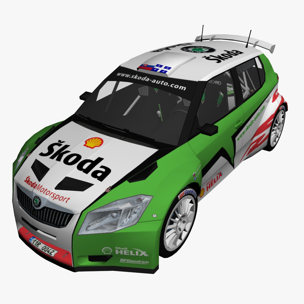 3ds max skoda fabia s2000 wrc car