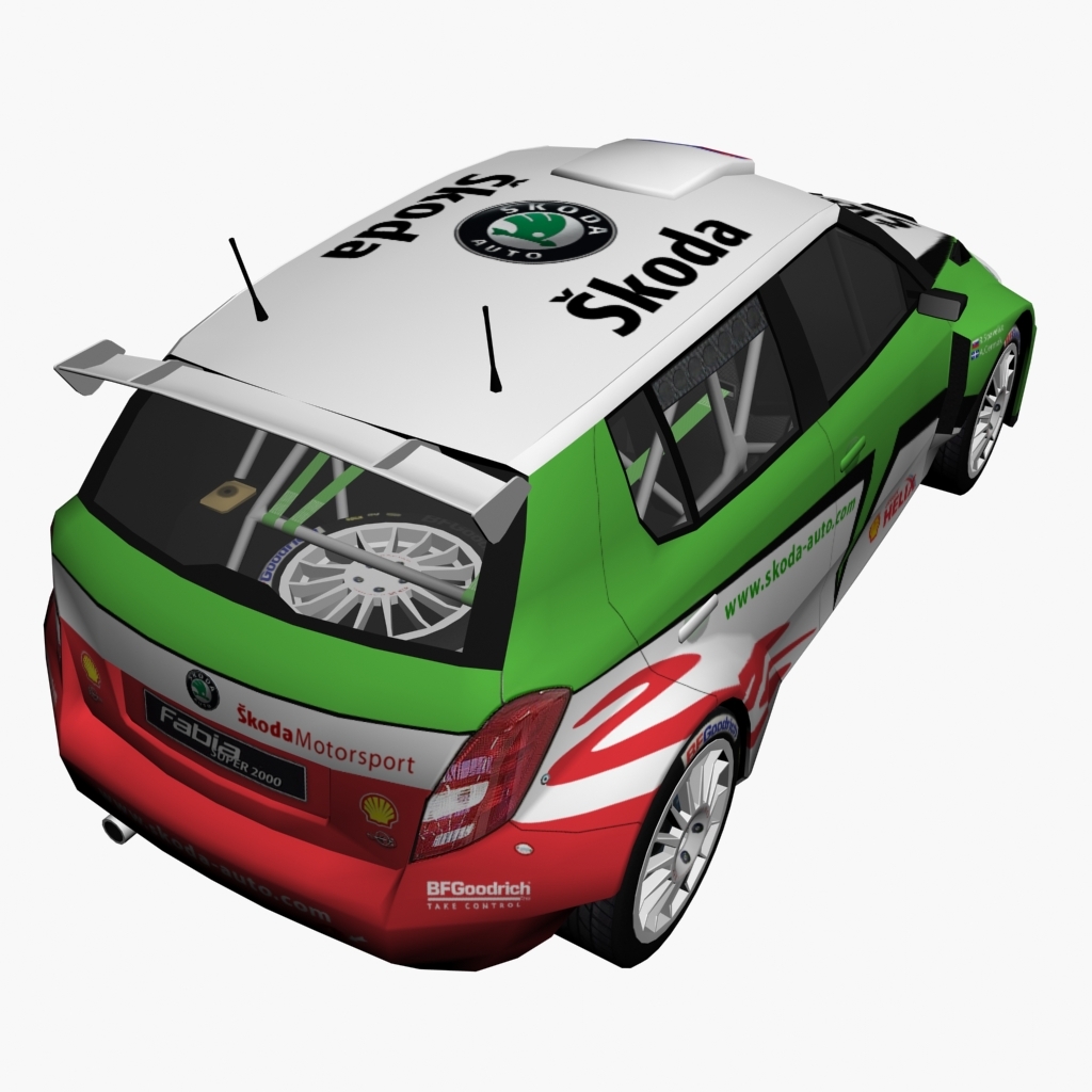 3ds max skoda fabia s2000 wrc car
