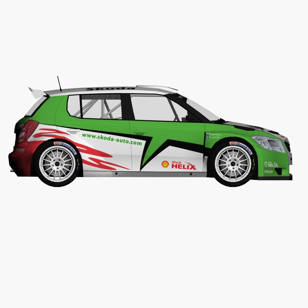 3ds max skoda fabia s2000 wrc car