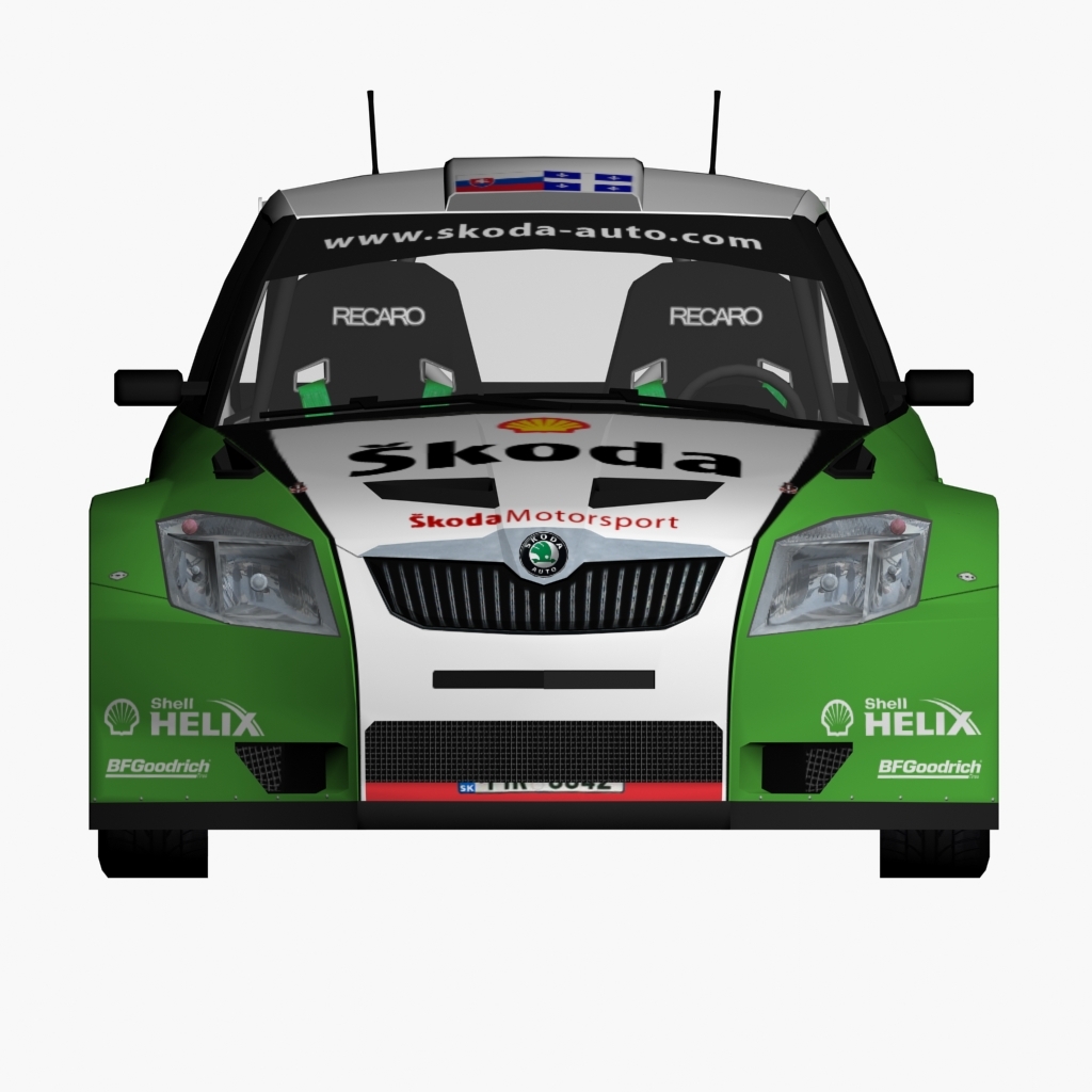 3ds max skoda fabia s2000 wrc car