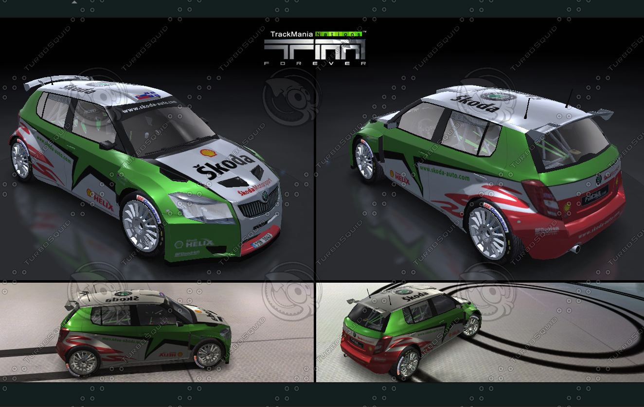 3ds max skoda fabia s2000 wrc car