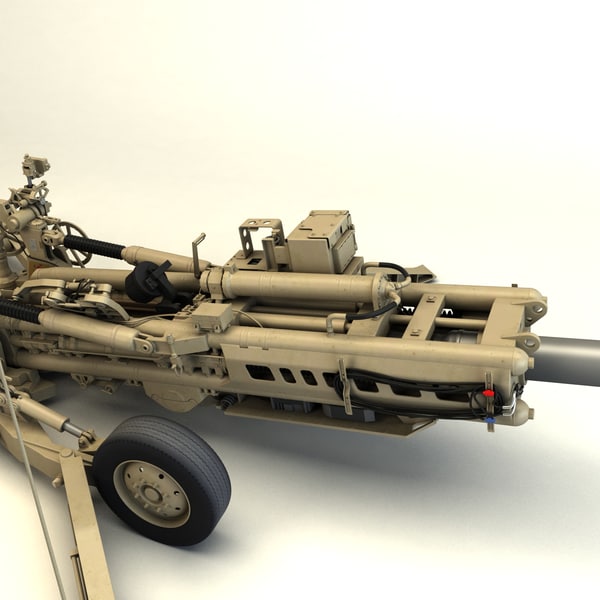 3d model m777 howitzer