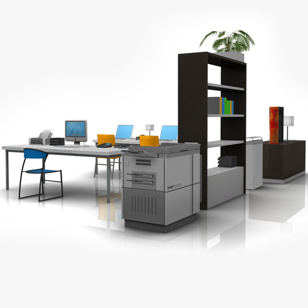 3d model modern office set 04